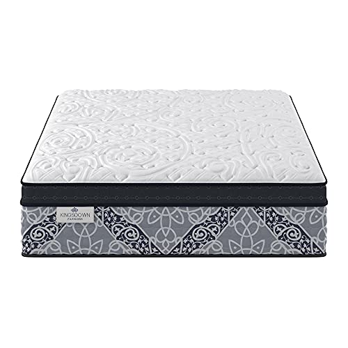 Kingsdown Passions Kelbrooke 16" Ultra Plush Euro Pillow Top Hybrid Mattress King, Cool Gel Memory Foam Layer Motion Isolation Quilted Top Premium Mattress
