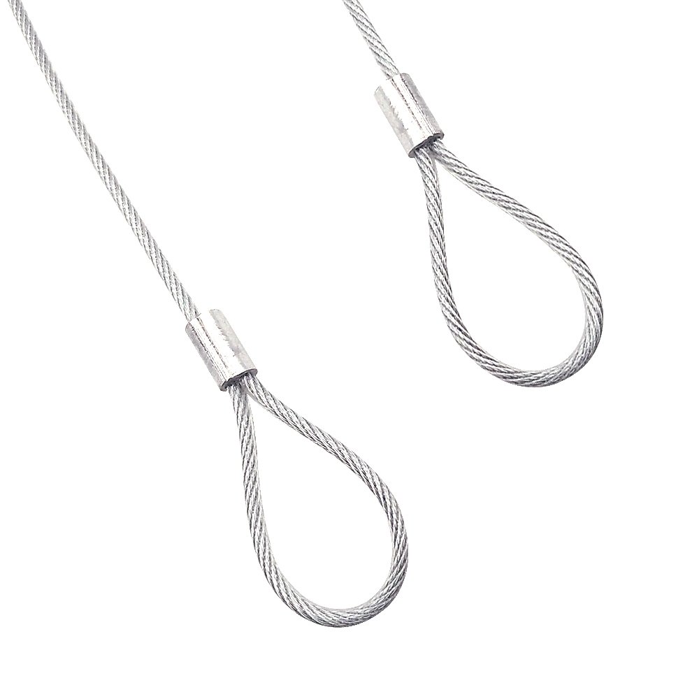 Safety Cable Lock 98''Long,Luggage Lock Safety Cable Lightweight Braided Stainless Steel Double Loop by Ovener