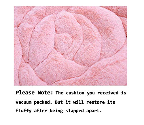 IPENNY Soft Cozy Seat Cushion Plush Rose Seat Pad Seat Pillow Relieves Back Coccyx Sciatica and Tailbone Pain Relief Chair Cushions Chair Pads for Home Office Sofa