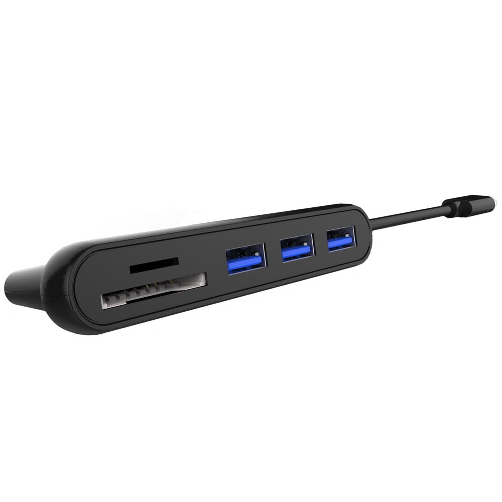 UPTab USB C Hub 5-in-1 to 3 USB3.0 SD/TF Card Reader Adapter - Compatible with MacBook, MacBook Pro/Air, iPad Pro 2018, iMac and Mac Mini with Thunderbolt 3 Ports & More
