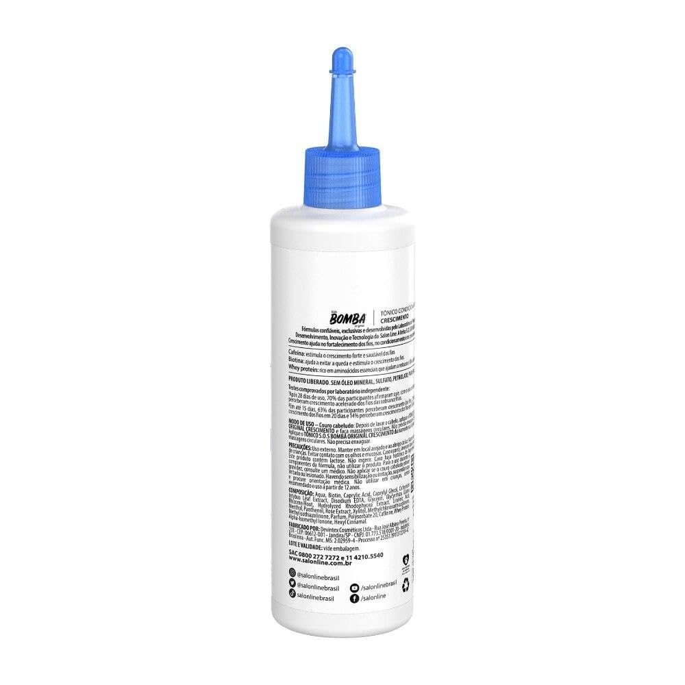 Salon Line - Linha SOS Bomba (Crescimento) - Tonico Fortalecedor 100 Ml - (SOS Bomb (Growth) - Strengthening Tonic 3.38 Fl Oz)