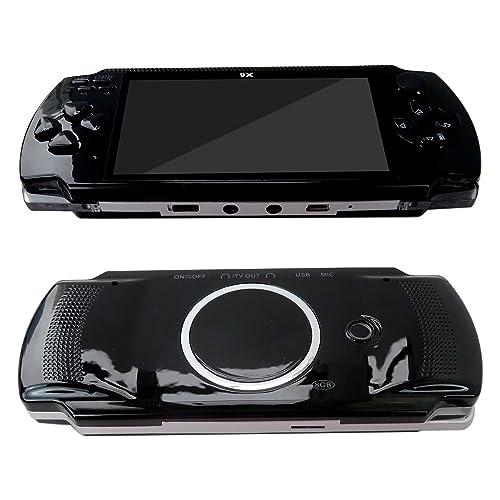 Black Handheld Game Console 4.3 inch Retro Games Consoles Classic Video Games Built-in Preinstalled Rechargeable Battery Portable Style Gaming Consoles