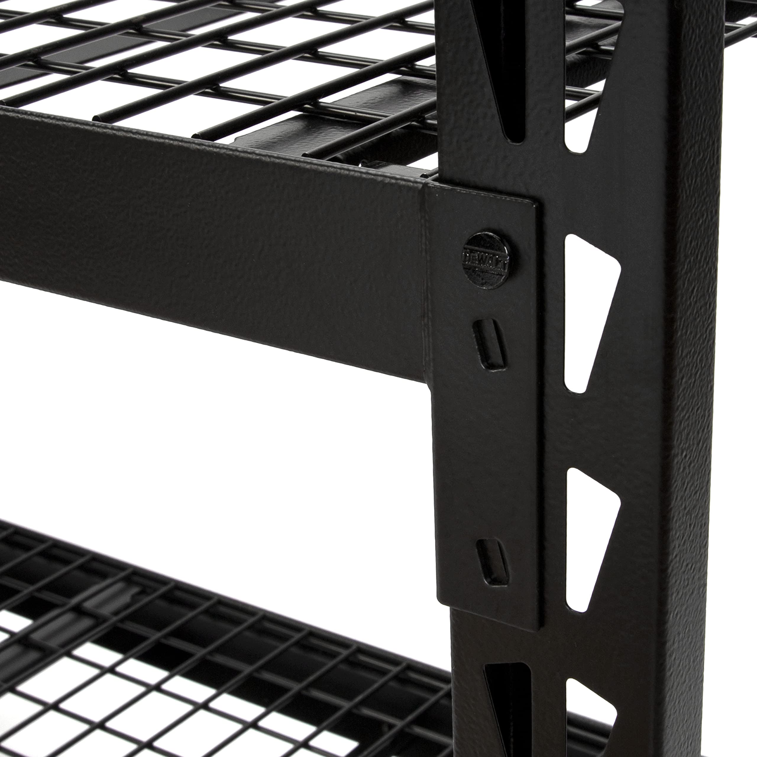 DEWALT 4-Foot Tall, 3 Shelf Steel Wire Deck Industrial Storage Rack, Adjustable for Custom Workshop/Garage Storage Solutions, Total Capacity: 4,500 lbs.