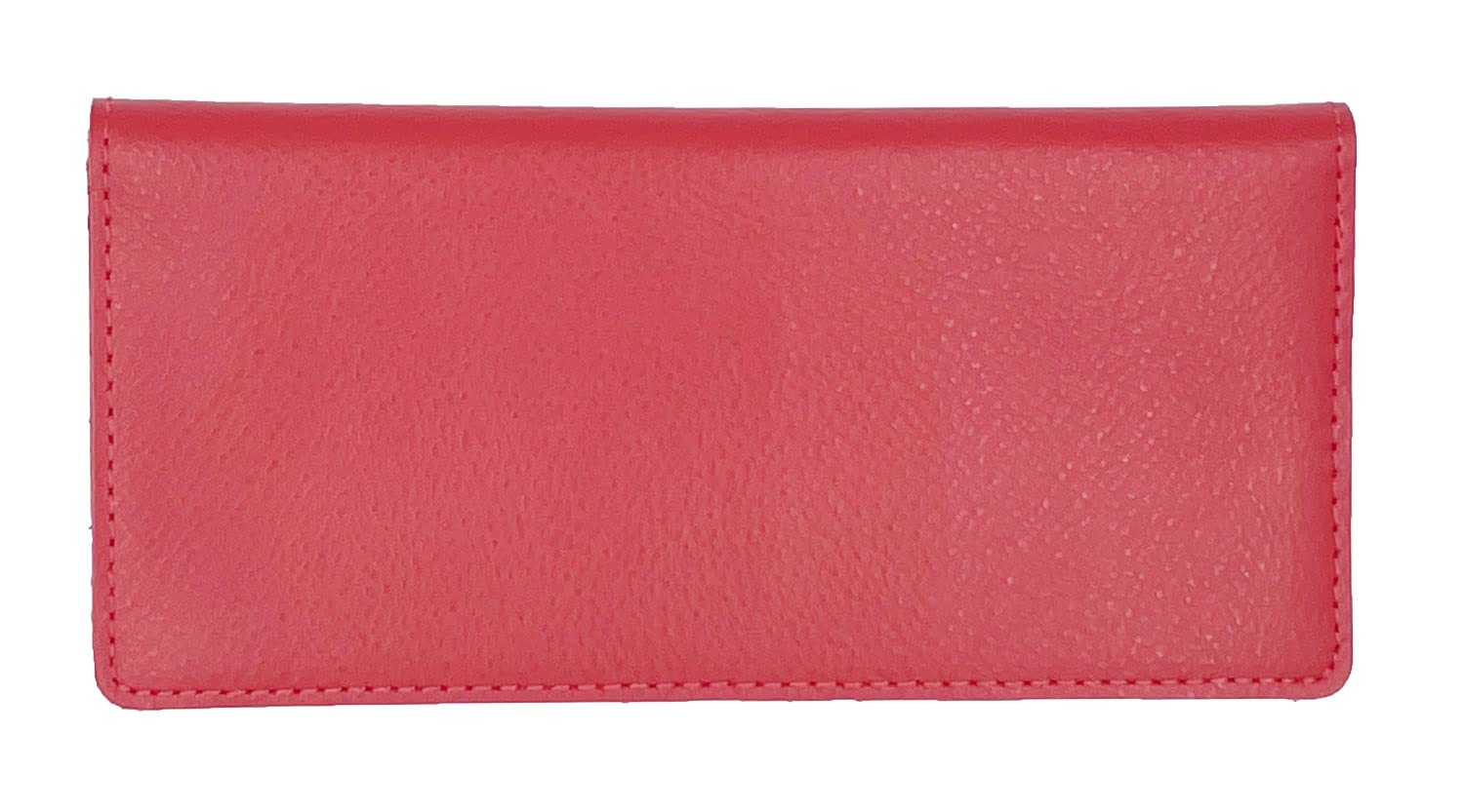ATHX Genuine Leather Wallet Large Capacity Card Holder Clutch Purse (Watermelon Red)