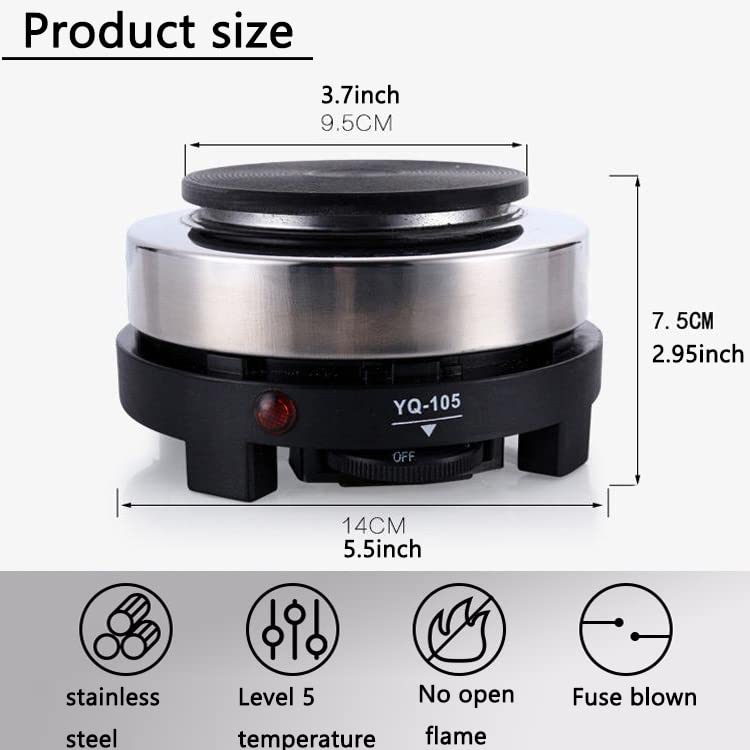OIHYA 500w Small Hot Plate,Multi-function Mini Portable Electric Stove Hot Burner For Home Kitchen Cooking 110v