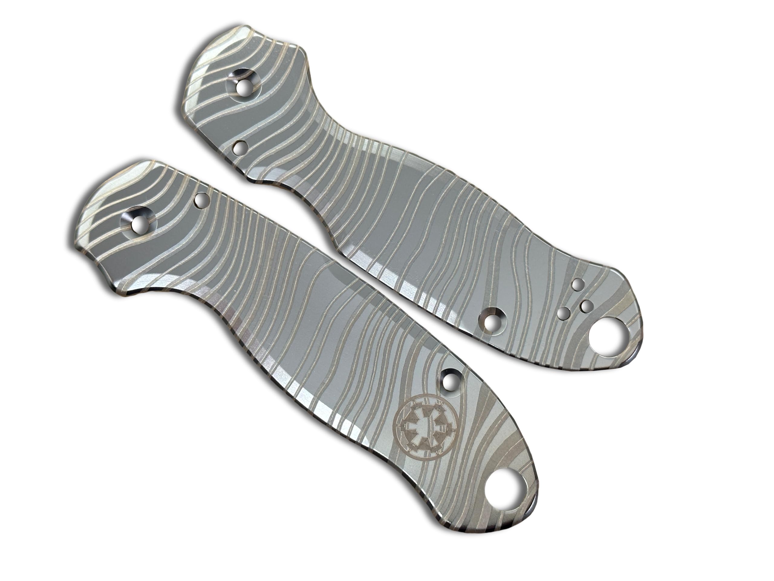 Black Mandalorian Titanium Scales for Spyderco Para 3