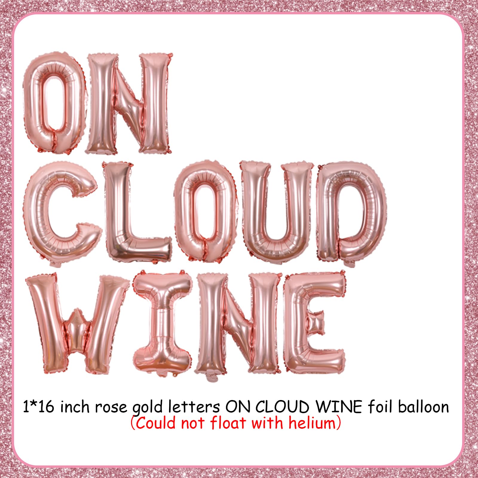 Wonmelody On Cloud Wine Bachelorette Decorations On Cloud Wine Banner Decors with Diamond Ring Champagne Wine Bachelorette Party Decorations for Cloud Bridal Shower Engagement Weeding Party