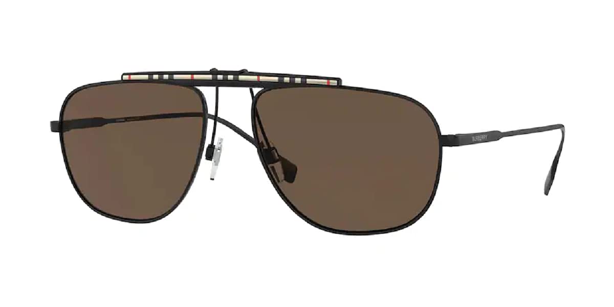 BE3121 Dean 100173 59MM Black/Brown Aviator Sunglasses for Men + BUNDLE with Designer iWear Eyewear Kit