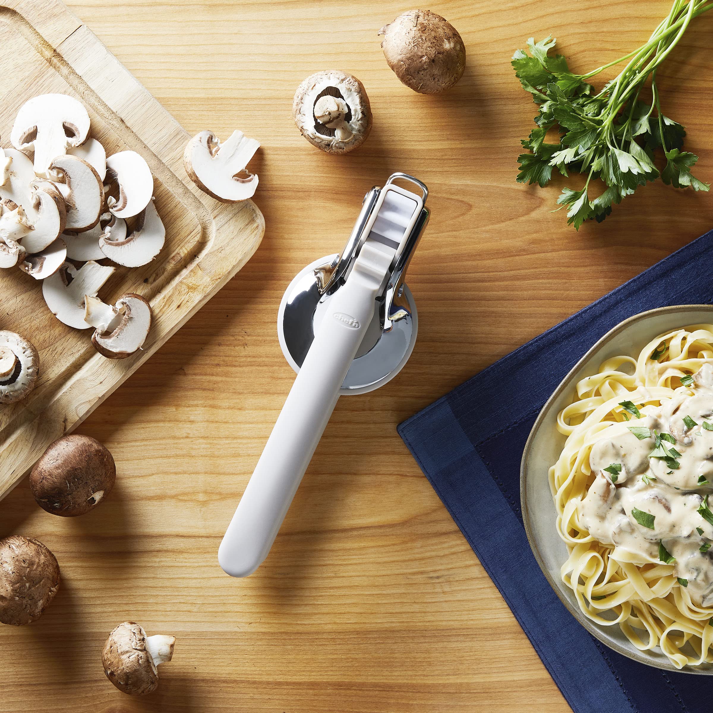 Chef'n FreshForce Hand-Held Slicer, Slices Mushrooms, Strawberries, Kiwis and More, Taupe