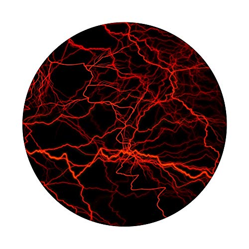 Red Lightning Abstract Textures Gift PopSockets PopGrip: Swappable Grip for Phones & Tablets
