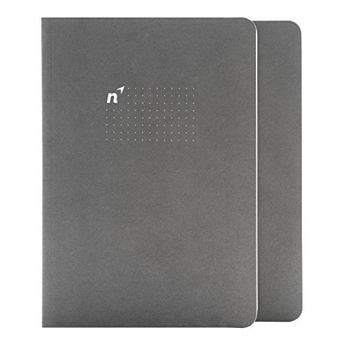 Northbooks A5 Dotted Bullet Notebook Journal | 5.8” x 8.2” Dot Grid Journals | Soft Cover Eco-Friendly Premium Recycled Cream Color Paper 144-Pages | Made in USA | 2-Pack