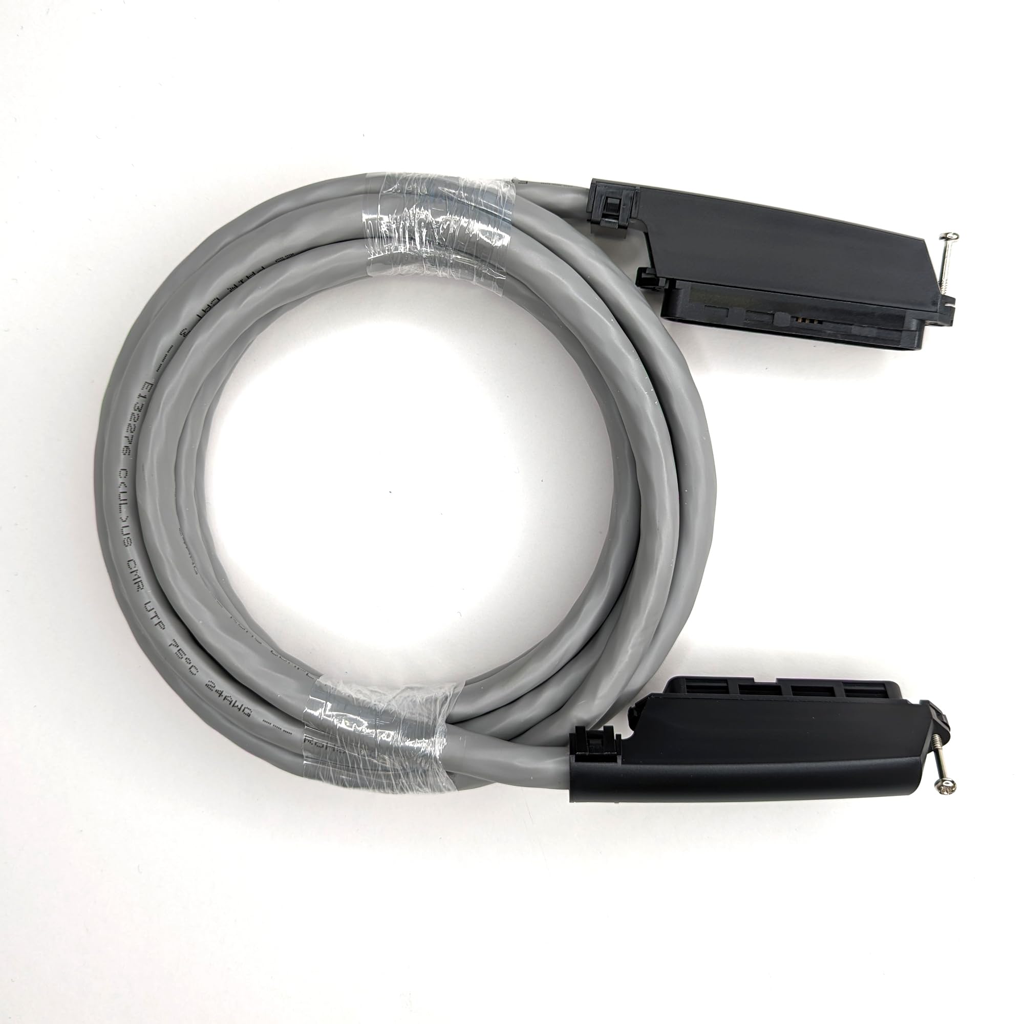 ICC 5 Feet Cat3 Male to Male Telco Cable Assembly in 25 Pair Gray 24AWG AMP with 90 Degree Amphenol Centronics 50 (CN50) Type Connector for Voice and Low Data PBX Applications