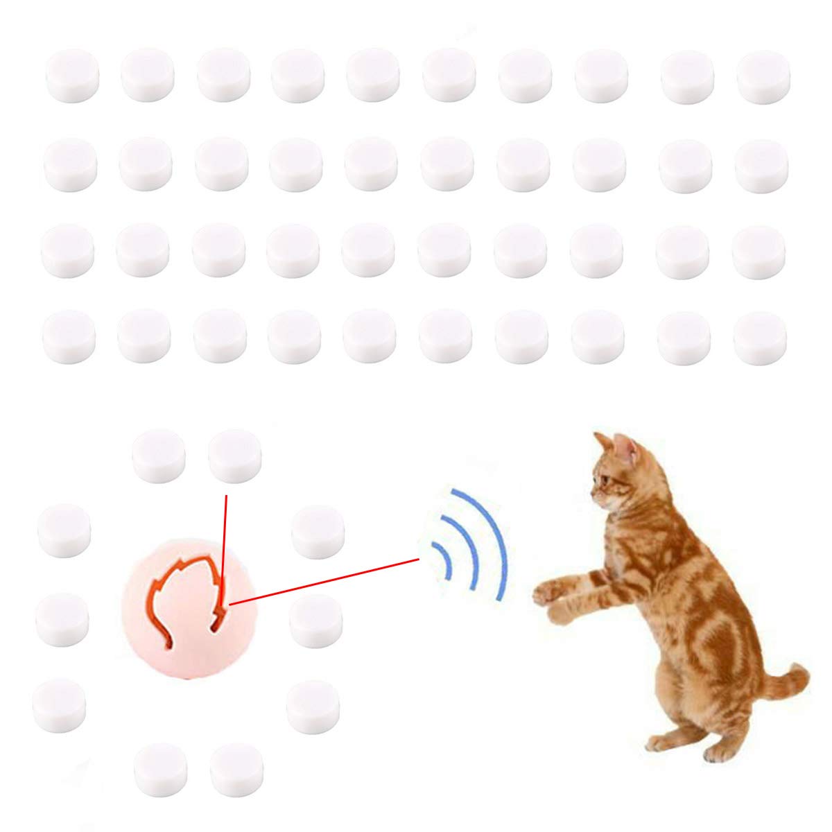Iceyon 100pcs Noise Maker Insert Rattle Toy Rattle Box Repair Fix for Baby Pet Dog 22mm