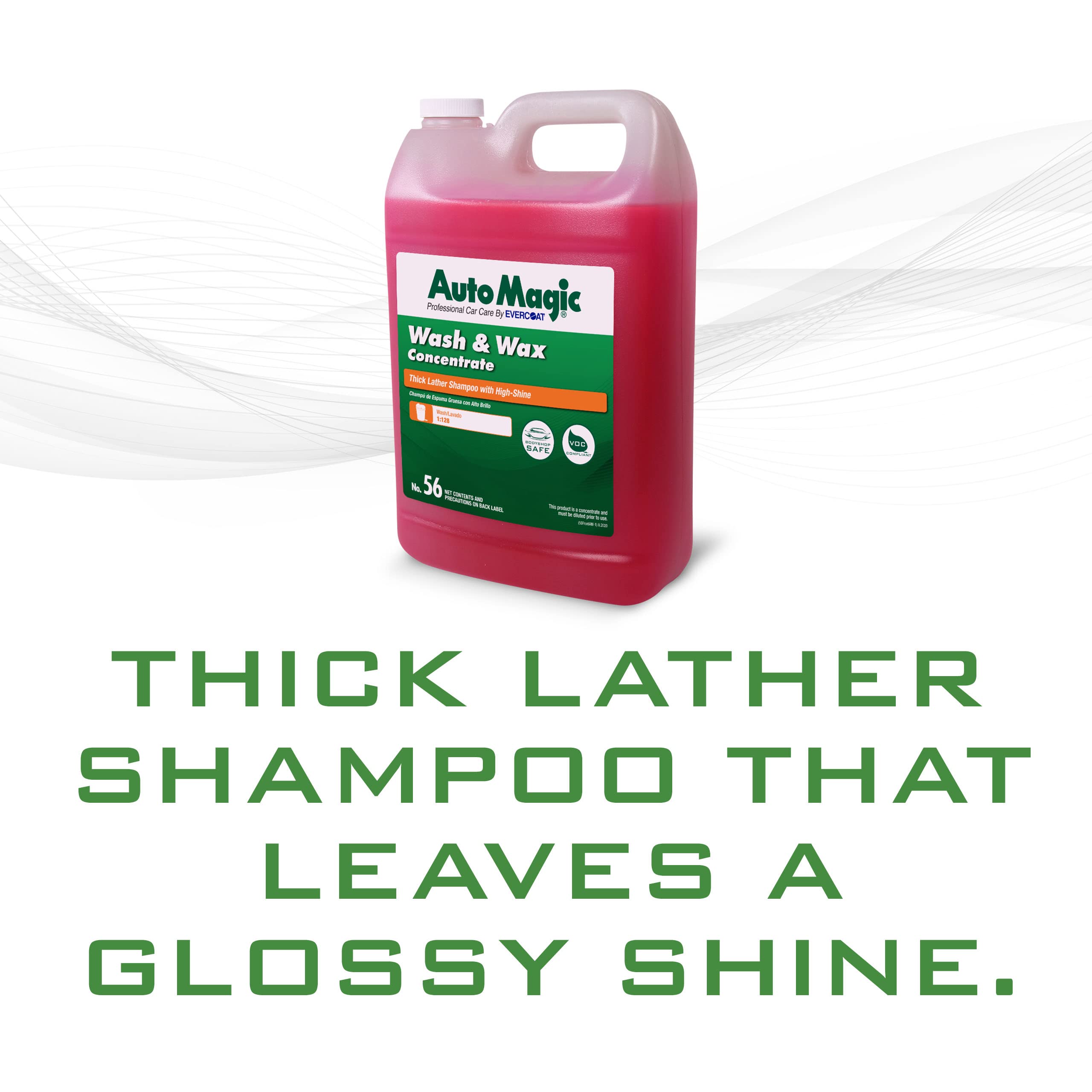 Auto Magic Wash & Wax - Car Wash Soap for Acrylic, Vinyl, Lacquer, Enamel and More - 128 Fl Oz