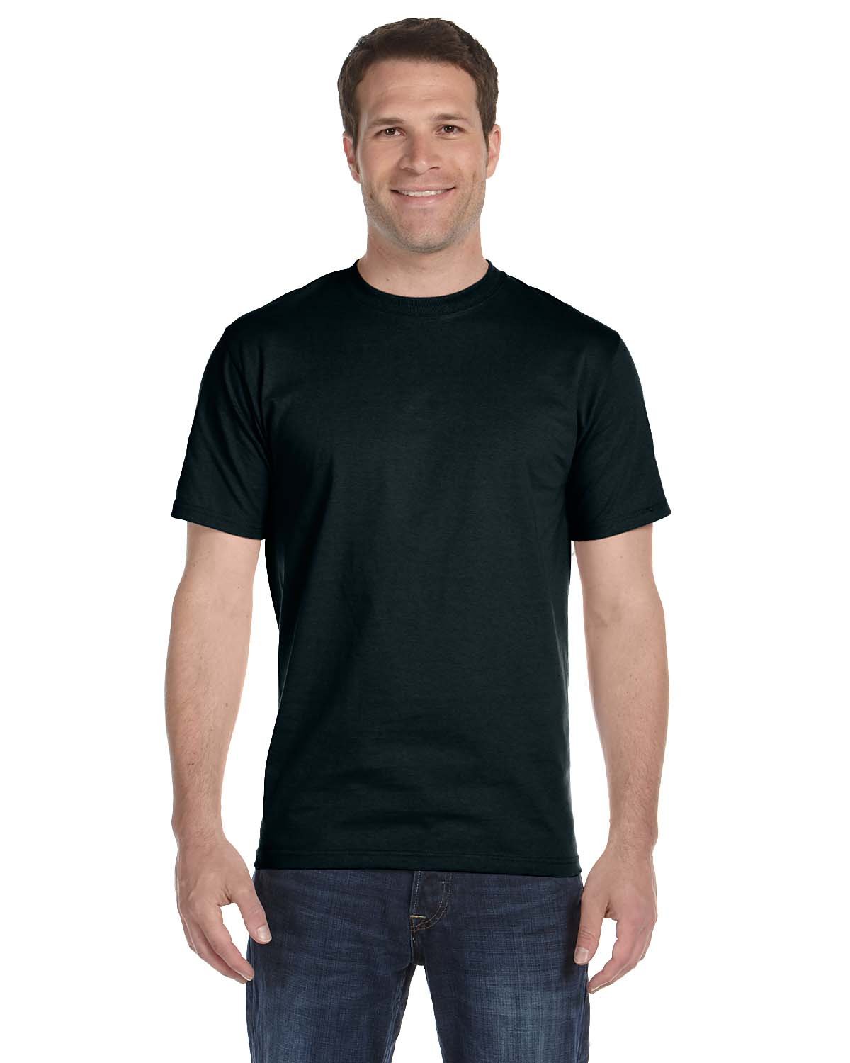 Hanes mens 6.1 oz. Beefy-T(5180)-BLACK-3XL-4PK