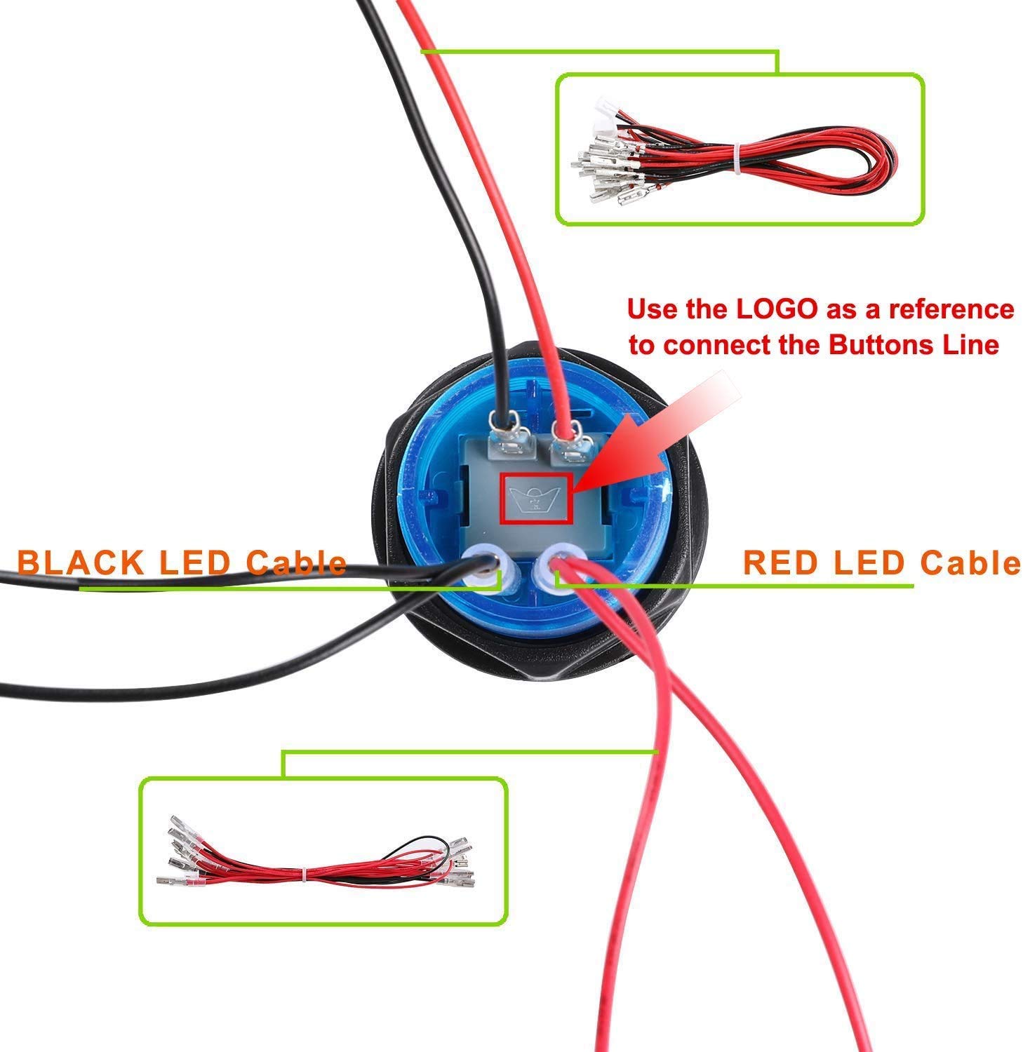 Fosiya 4 Player LED Arcade Kit Ellipse Oval Style Joystick USB Encoder to PC Games DIY Controllers Bat Joystick 4 Colors LED Arcade Buttons for All Windows PC MAME Raspberry Pi