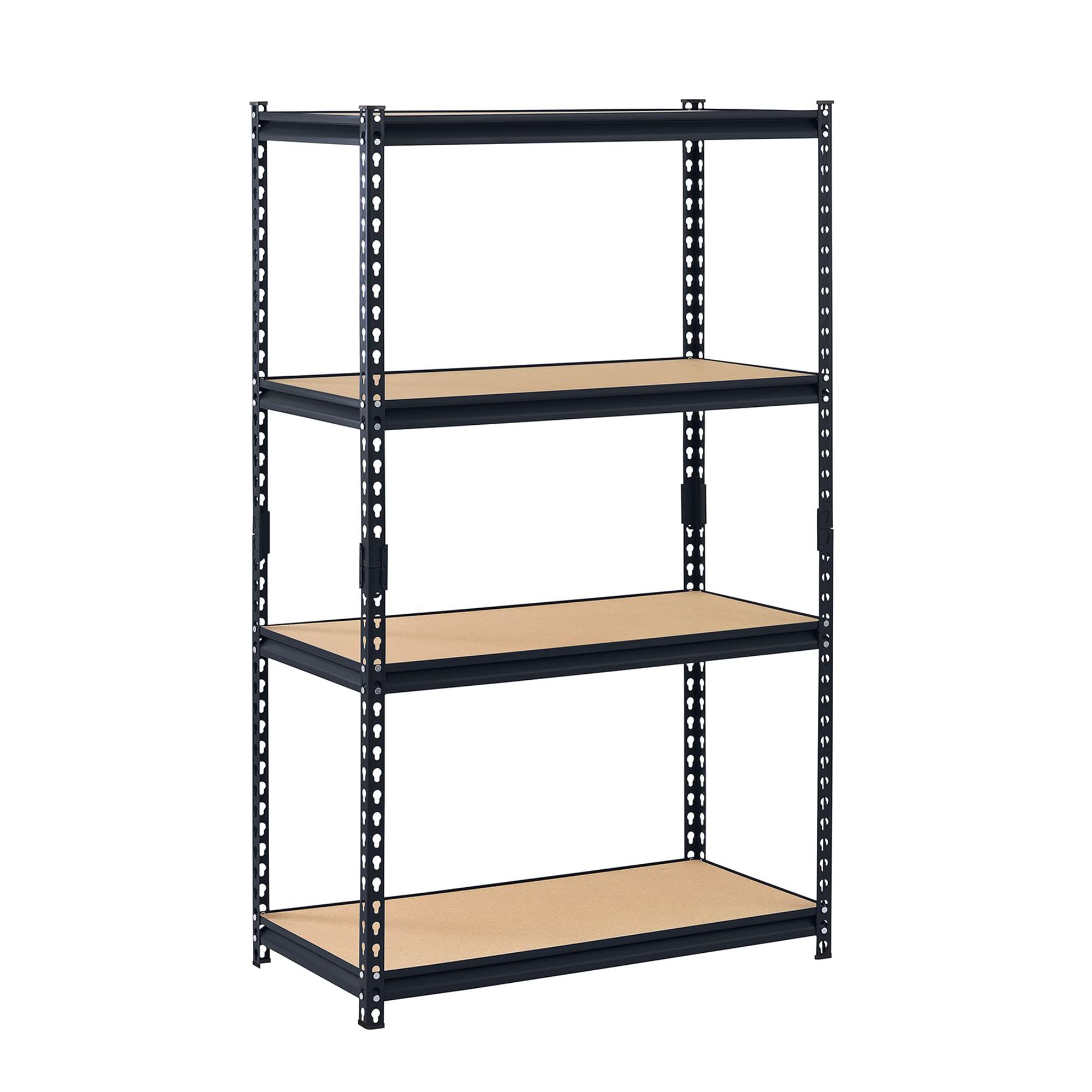 Edsal 36"W x 18"D x 60"H Four-Shelf Steel Shelving, Black