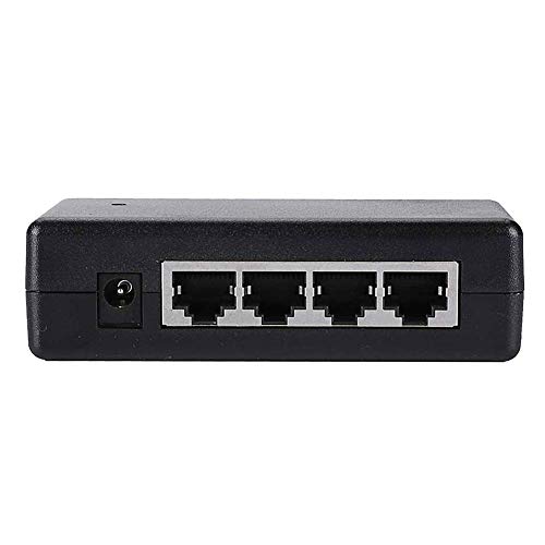iCreatin 4-Port POE Power Over Ethernet Injector Adapter for IP Camera, Access Points and More; Use with External Power Supply for Passive or 802.3af Devices [External Power Supply NOT Included]