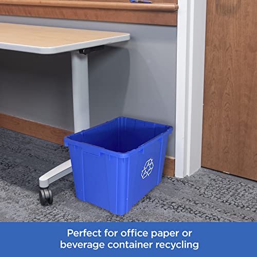 CX 14 Gallon Recycling Bin, Indoor/Outdoor, Stackable (6-Pack)