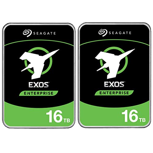 Seagate Exos X16 ST16000NM001G 16 TB Hard Drive - Internal - SATA (SATA/600) - 7200rpm - 5 Year Warranty (2 Pack)