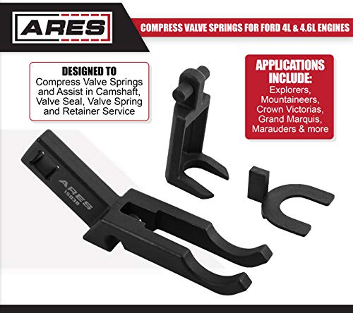 ARES 15038 - Valve Spring Compressor for Ford 4L and 4.6L Engines - Compatible with Ford, Compatible with Lincoln, and Compatible with Mercury Vehicles with 4. 0L SOHC V6 and Some 4.6L V8 Engines …