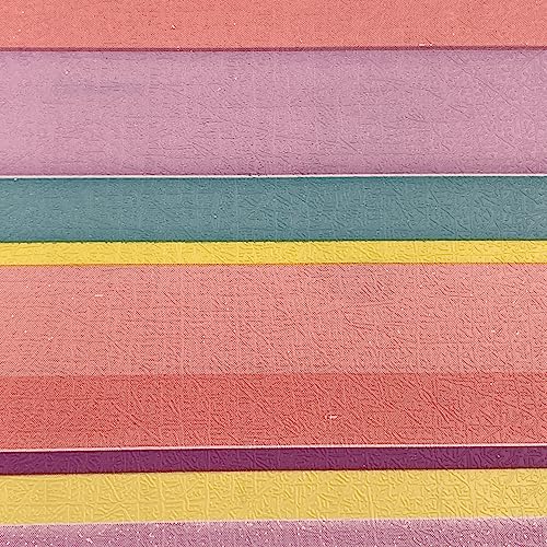 SimpleLife4U Colorful Mediterranean Striped Furniture Paper Self-Adhesive Shelf Drawer Liner 17.7 Inch by 9.8 Feet
