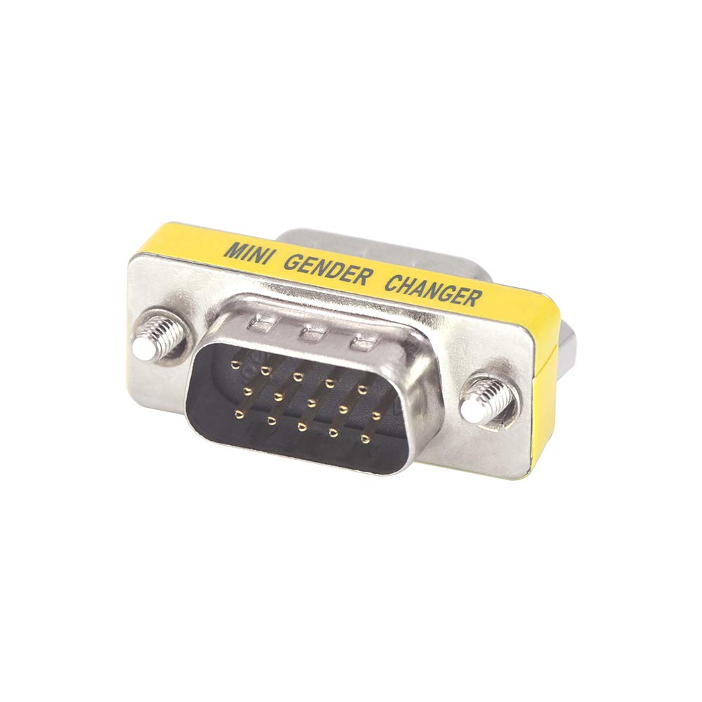 VCE VGA Adapter, Male to Male SVGA Coupler HD15 Mini Gender Changer, VGA Cable Extender, 3-Pack