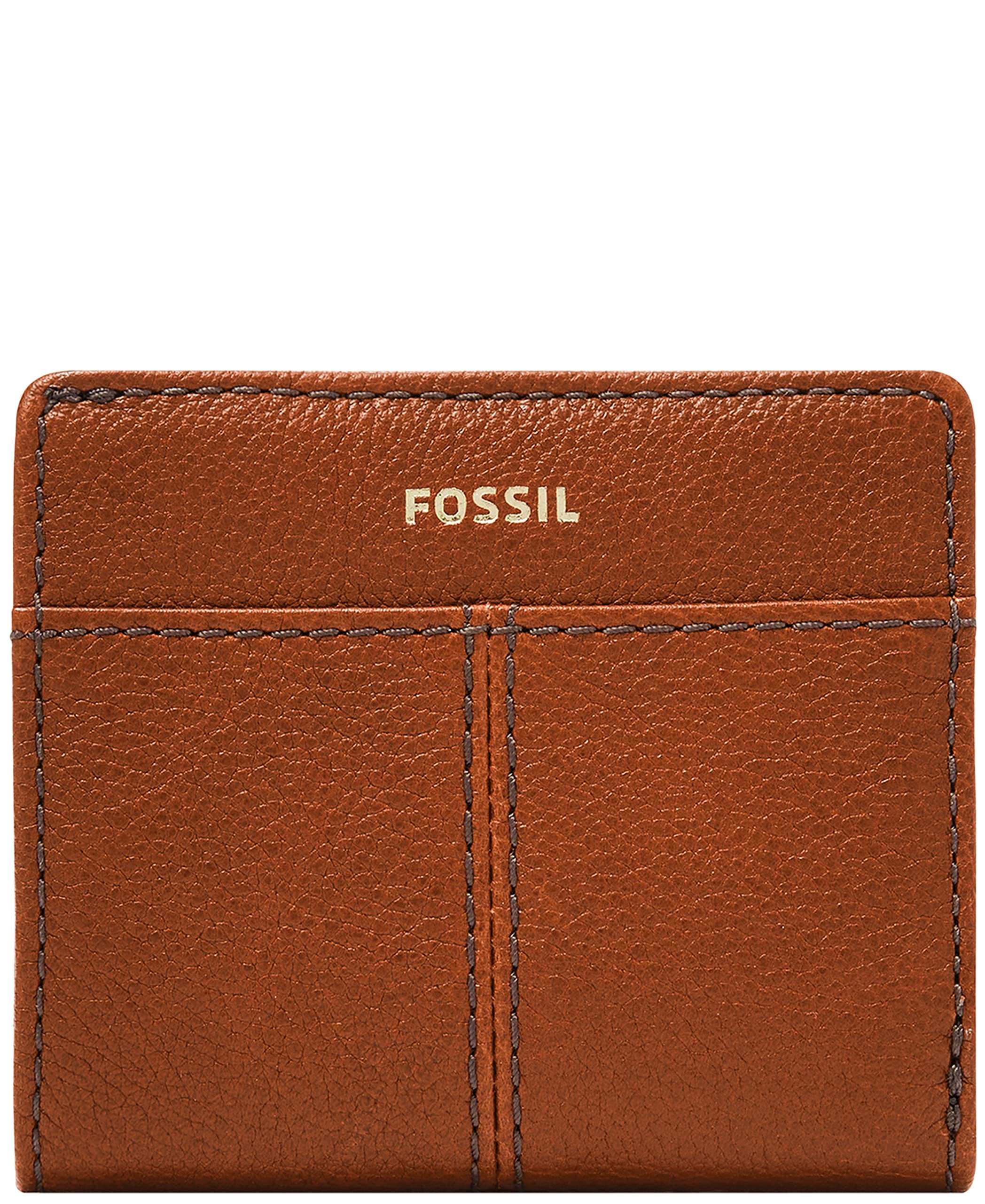 Fossil Women's Tara Leather Wallet Multifunction Bifold, Brandy (Model: SL6523213)
