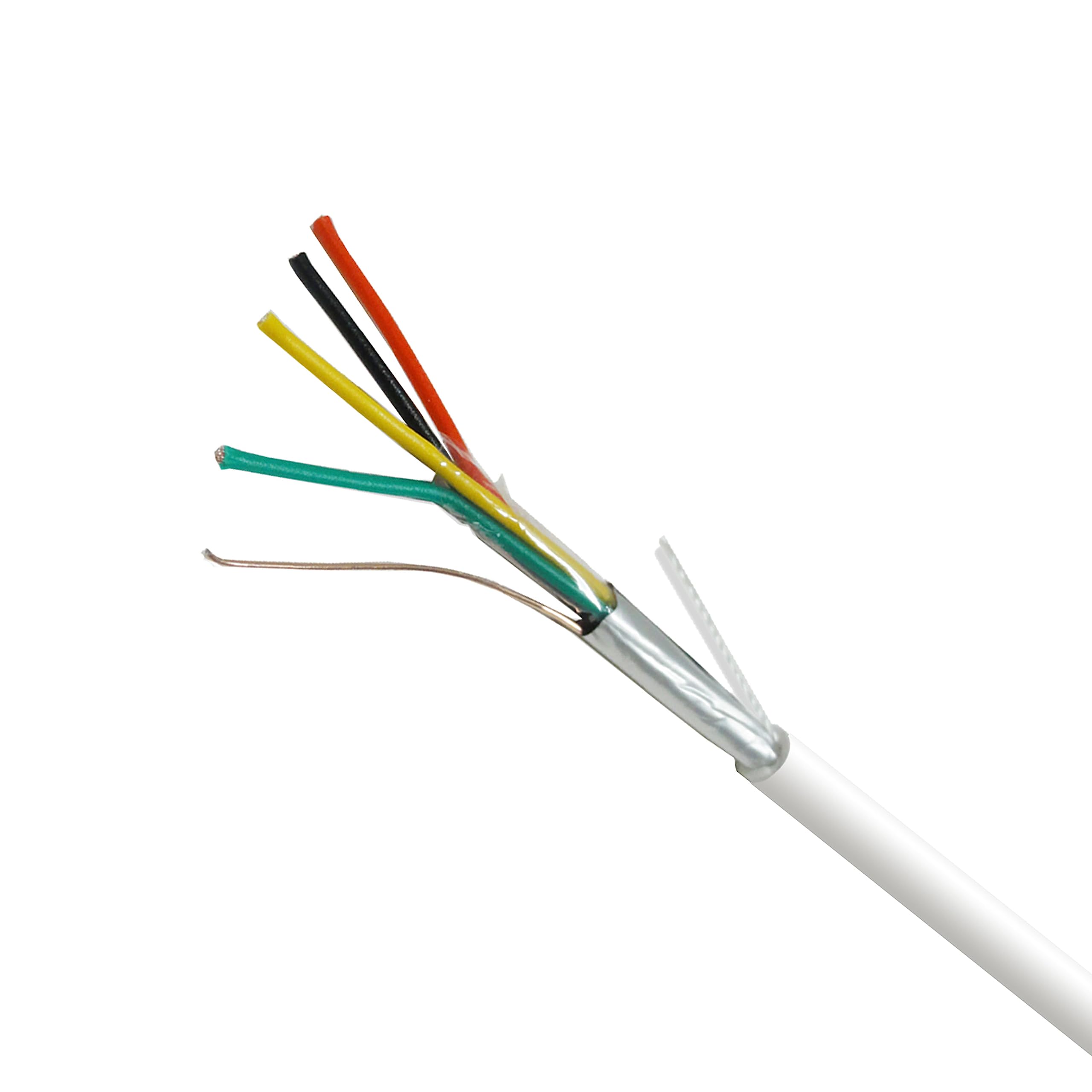 LOGICO Security Wire Burglar Alarm 18/4 500FT Stranded Shielded Control Speaker Cable