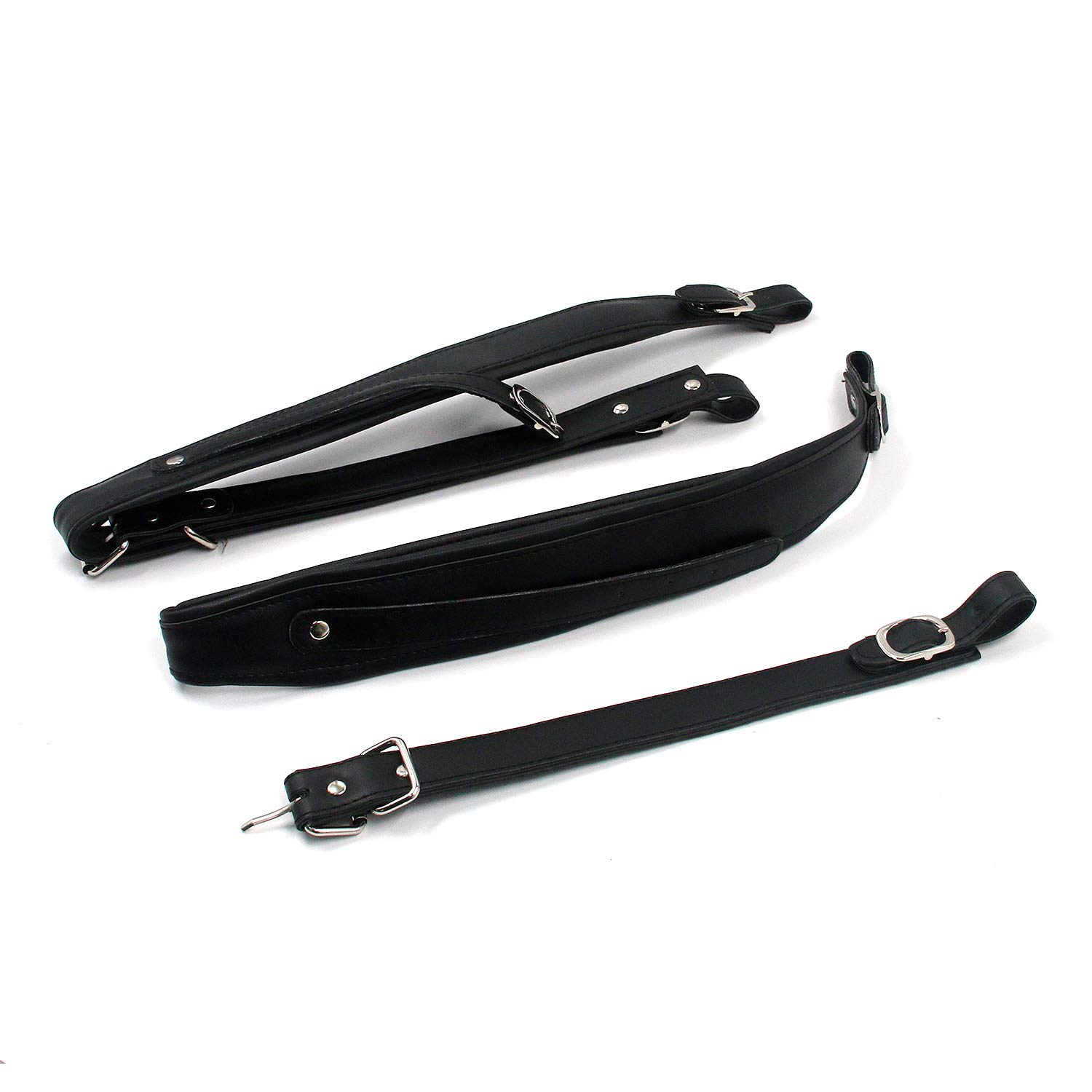 Geesatis 1 Pair Accordion Shoulder Straps Adjustable Shoulder Belts Straps for 16-120 Bass Accordions, PU Leather, Soft Accordion Straps