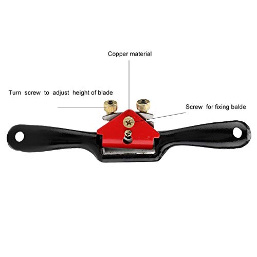 Fdit 9"/215mm Adjustable Hand Planer Spoke Shave Manual Woodworking Tool Hand Tool