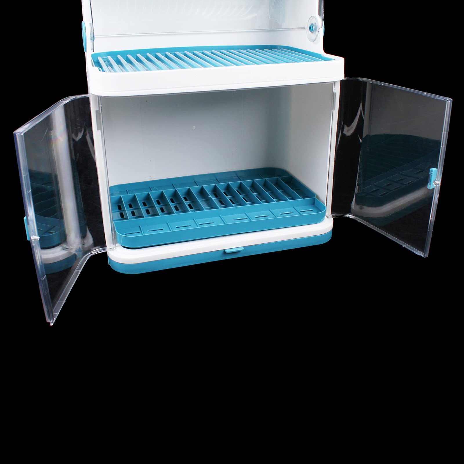 BhshuidlS Dish Drying Rack 2 Tier Dish Drying Rack for Kitchen Counter, Kitchen Dish Dryer Rack with Cover for Dishes Plates Storage