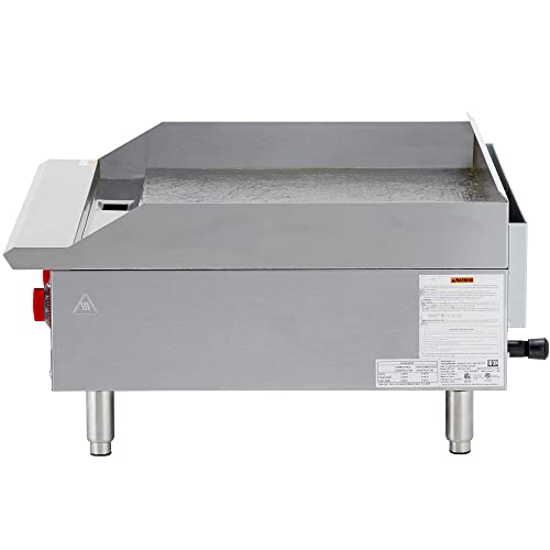Iron Range Company IRTG-36 36" x 21" Countertop Commercial Gas Commercial Griddle with Thermostatic Control and Three Burners, 90,000 BTU, ETL Listed
