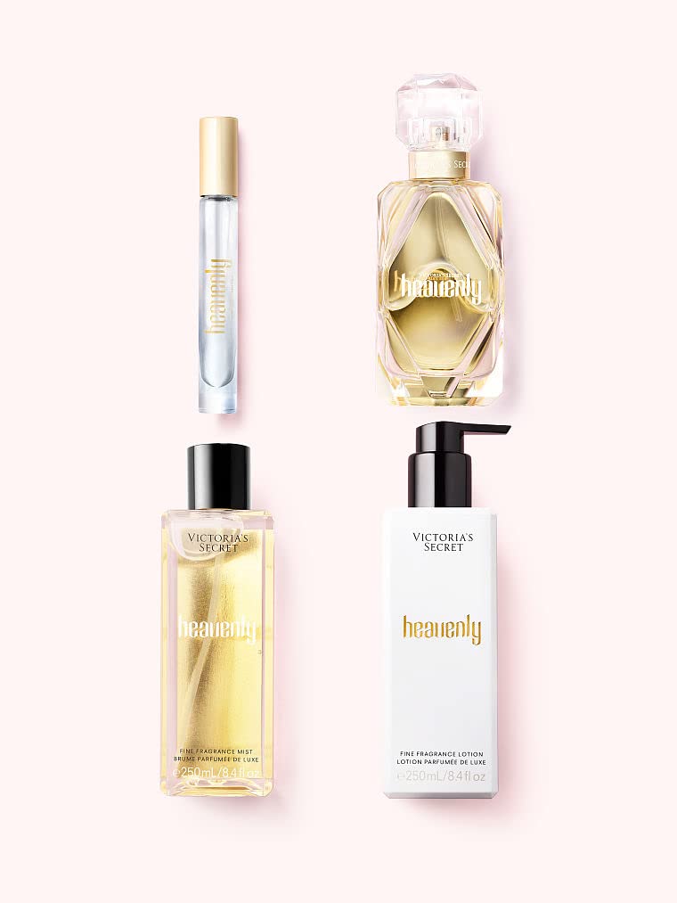Victoria's Secret Heavenly Eau de Parfum, Women's Perfume, Notes of Gold Musk, Vanilla Sandalwood, White Jasmine, Heavenly Collection (3.4 oz)