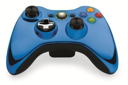 Xbox 360 Wireless Controller - Chrome Blue (Renewed)