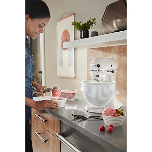 KitchenAid Ice Cream Maker Attachment Stand Mixer, 2 Quart, White