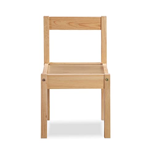 Olive & Opie Gibson 3-Piece Dry Erase Kids Table & Chair Set, Natural