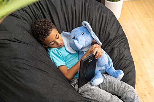 HUGIMALS Emory The Elephant 4.5 lb Heavy Cute Weighted Comfort Plush Large Unscented Self Care Stuffed Animal for All Ages - Kids, Teens and Adults