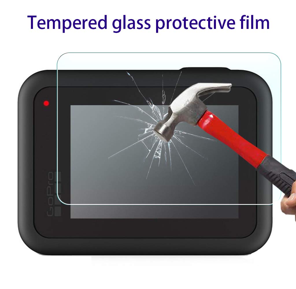 HUIPUXIANG Screen Protector for GoPro Hero 8 Black Action Camera, 0.3mm High Definition 9H Hardness Optical LCD Premium Glass Protective Cover [2+2+2 Pack]