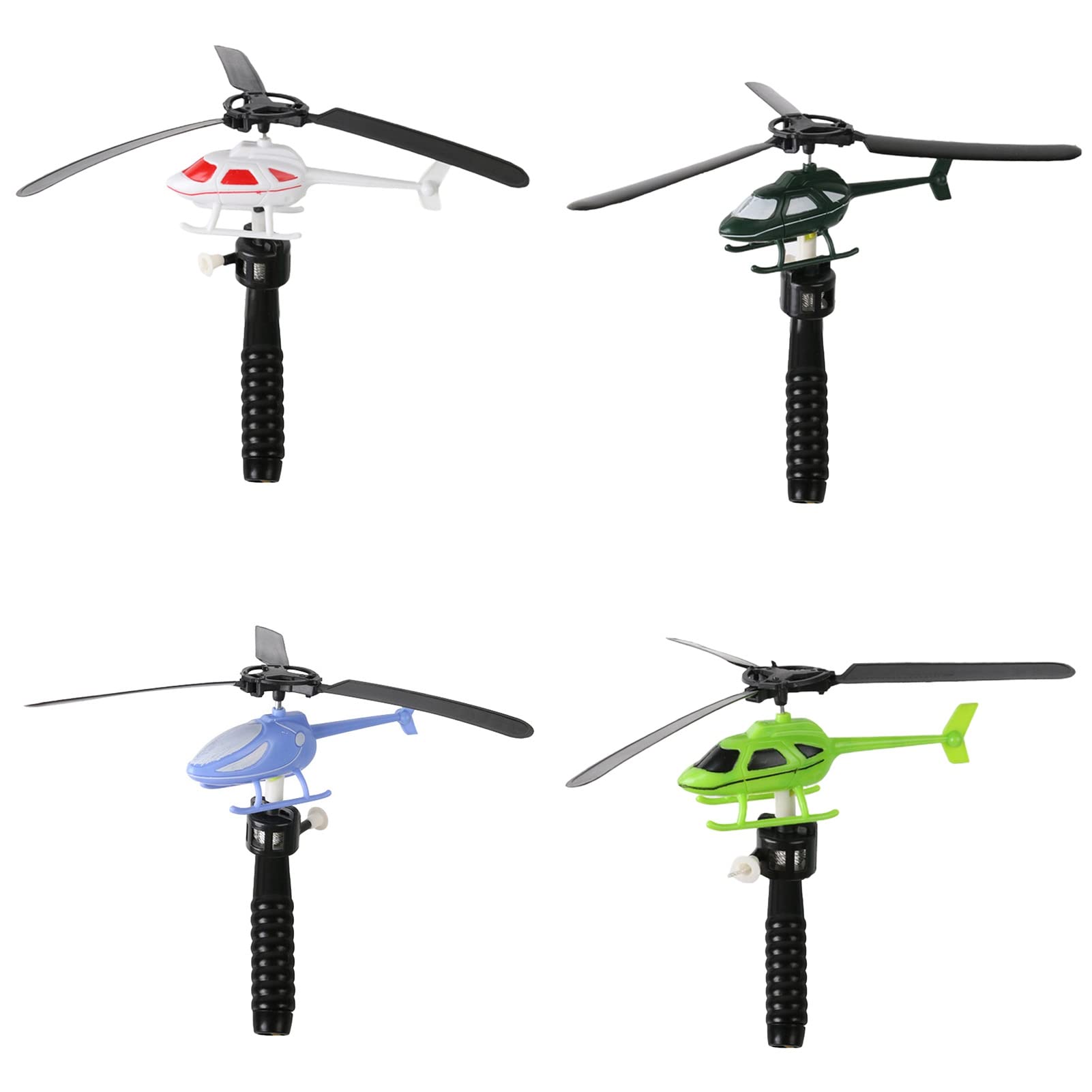 Bigougem Flying Helicopter Toy Eco-Friendly Relieve Boredom Drawstring Mini Plane Outdoor Games Random Color