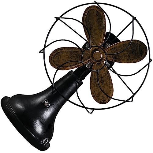 FOMIYES Retro Fan Decoration Desk Fan Mini Metal Fan Vintage Fan Figurines Antique Ornaments Metal Retro Collectible for Table Desktop Home Office Travel Decoration
