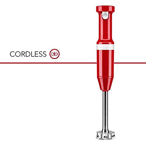 KitchenAid Cordless Variable Speed Hand Blender - KHBBV53, Empire Red