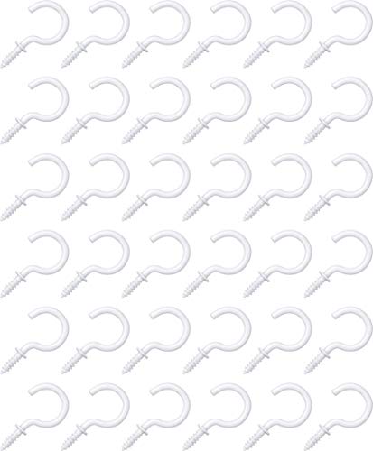 Liberty160378 7/8" Alloy Steel Cup Hooks (Pack of 36), White