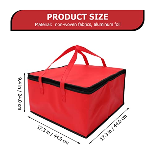 Luxshiny Food Insulation Delivery Bag Thermal Sea Food Pizza Bag Grocery Tote Insulation Bag Cooler Bag Large Capacity Reusable Warmer Bag for Restaurant Catering