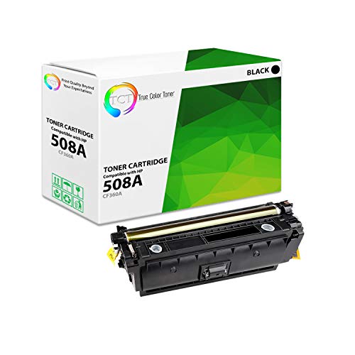 TCT Premium Compatible Toner Cartridge Replacement for HP 508A CF360A CF361A CF362A CF363A Works with HP Laserjet Enterprise M552 M553 M577 Printers (Black, Cyan, Magenta, Yellow) - 4 Pack