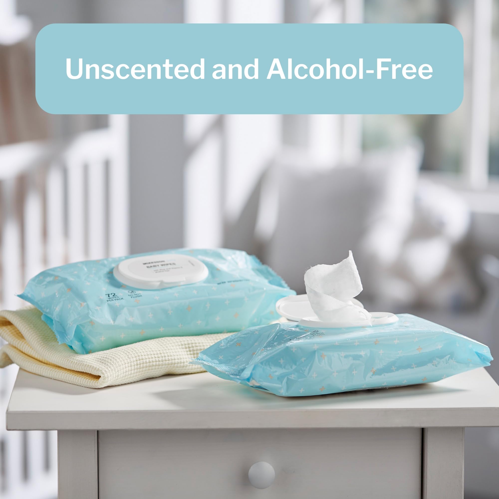 McKesson Baby Wipe with Aloe and Vitamin E, Unscented, Alcohol-Free, 72 Wipes, 12 Packs, 864 Total