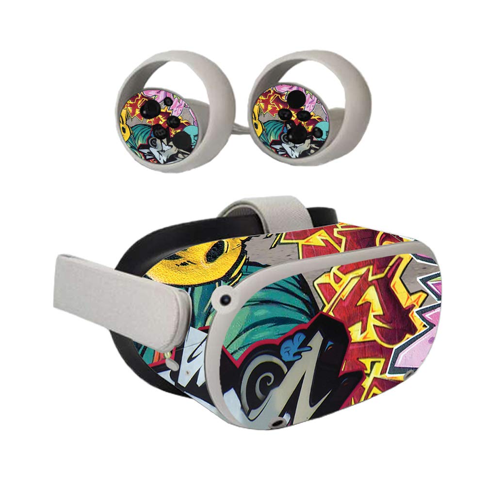 MightySkins Skin Compatible with Oculus Quest 2 - Graffiti Wild Styles | Protective, Durable, and Unique Vinyl Decal wrap Cover | Easy to Apply | Made in The USA