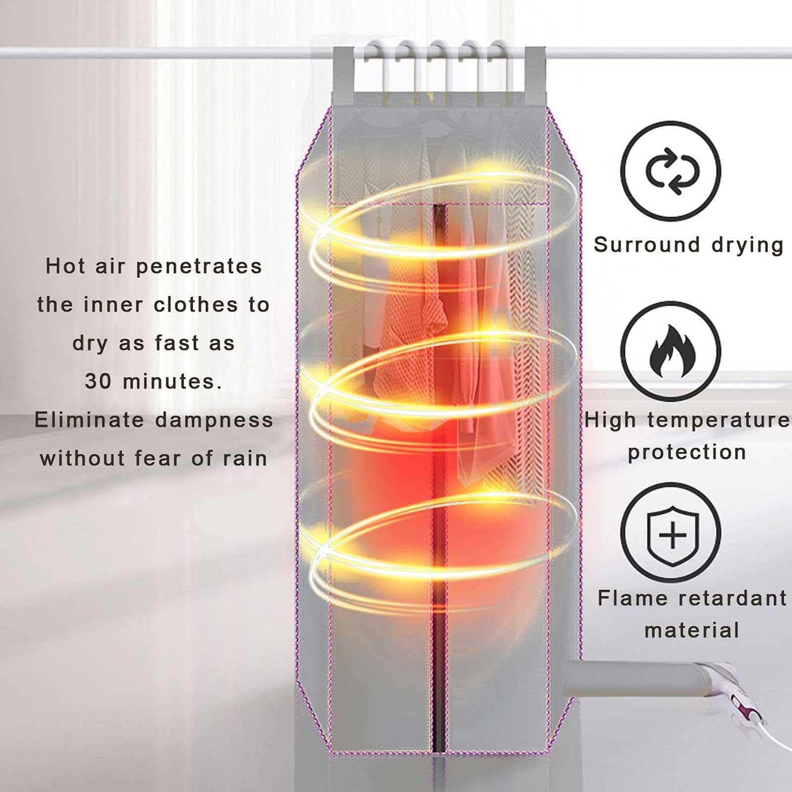 Attracting Portable Clothes Dryer Foldable Apartment Clothes Dryer,Cover for Dry Clothes,Travel Light Dryer,Quick Drying(Without Dryer)