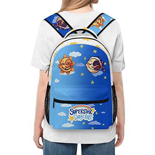 Cutievoo Sun and Moon Stars Backpack Lightweight Bookbags Daypack Laptop Bag For Women Men Travel Office