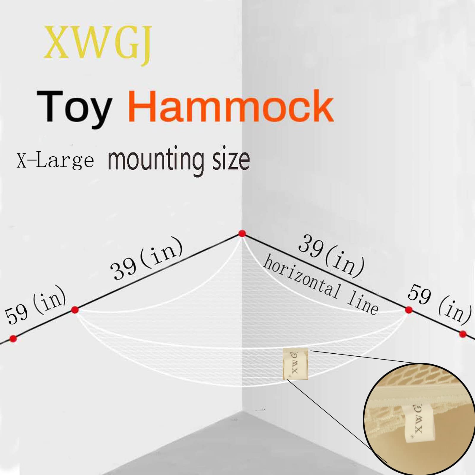 Stuffed Animal Net Or Hammock, Teddy Bear Holder Nets,White Toy Hammock for Stuffed Animals Storage, 2 Pack - XWGJ